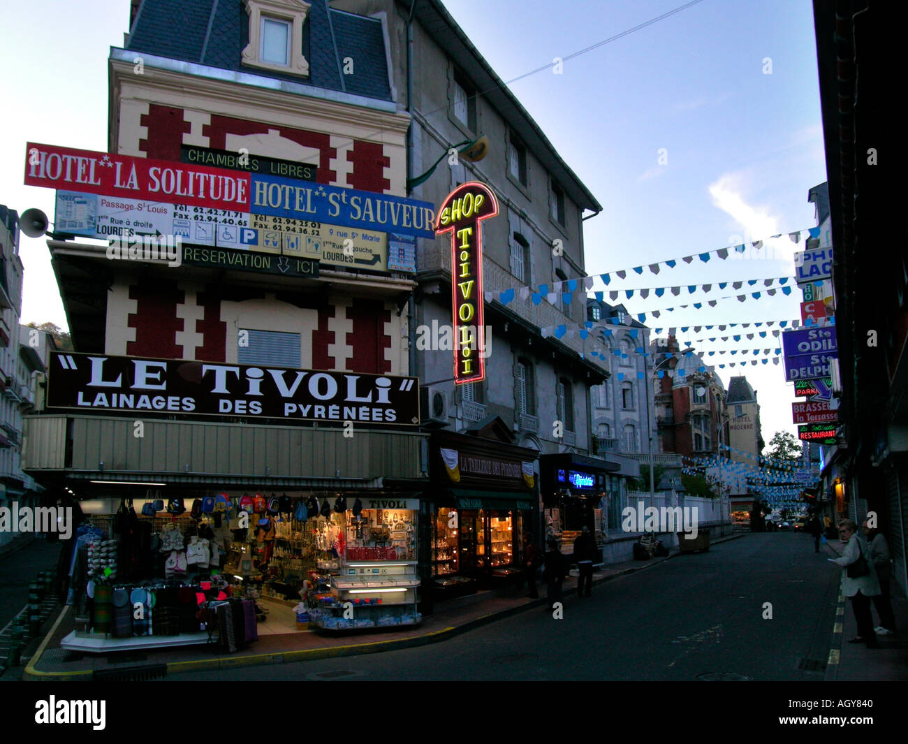 street in Lourdes Hautes Pyrénées France Stock Photo - Alamy