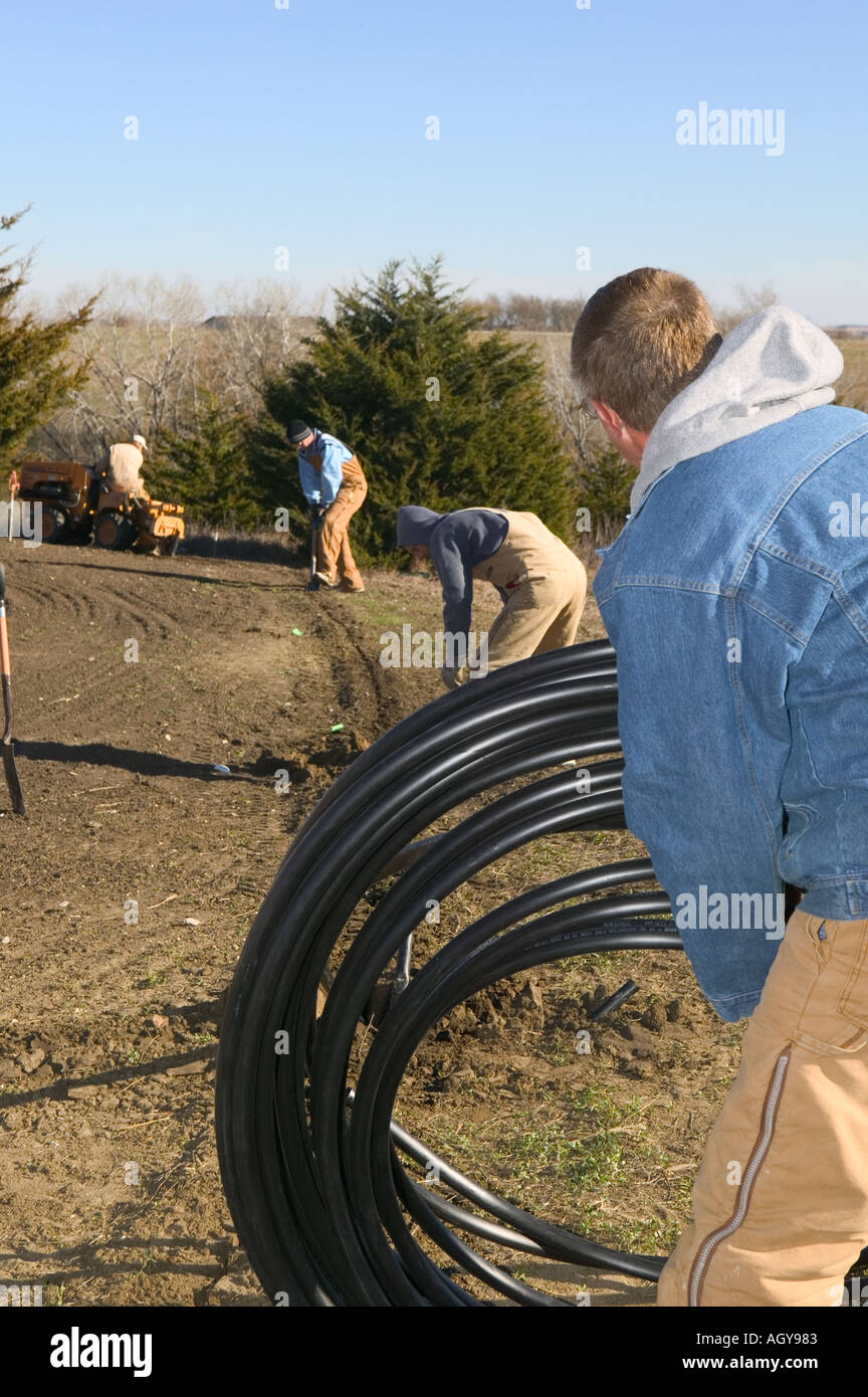 Joel Is Laying Pipe For A Sprinkler System