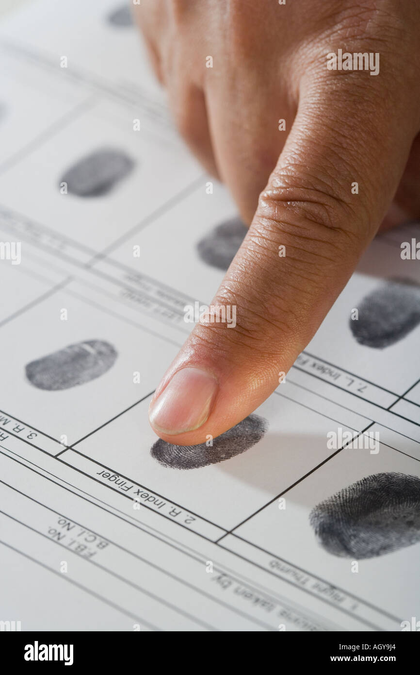 Fingerprint card hi-res stock photography and images - Alamy
