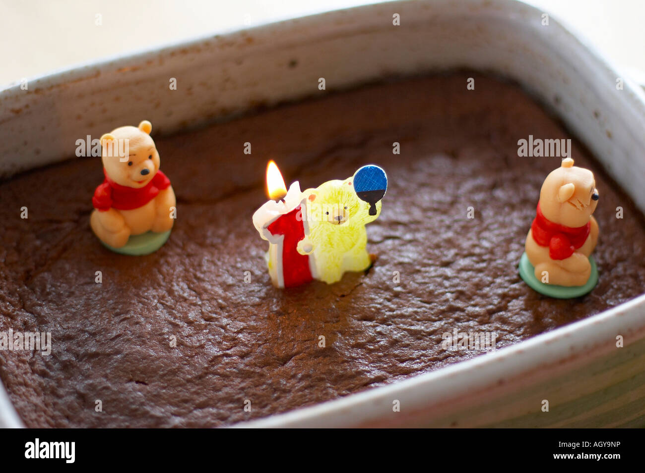 chocolate cake with figures Stock Photo - Alamy