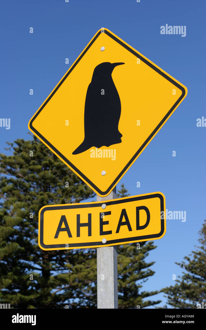 Penguin Road Sign Kangaroo Island Australia Stock Photo - Alamy