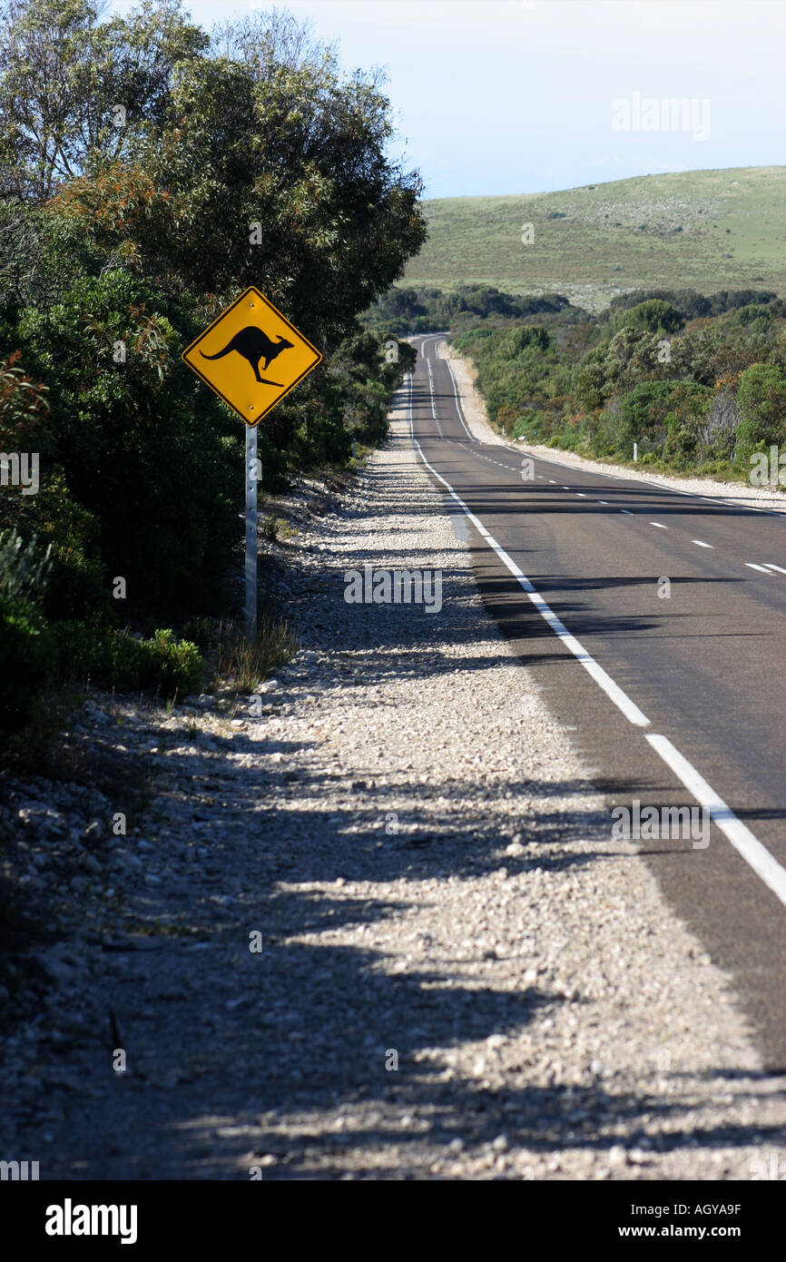 Road Sign Kangaroo Island Australia Stock Photo - Alamy