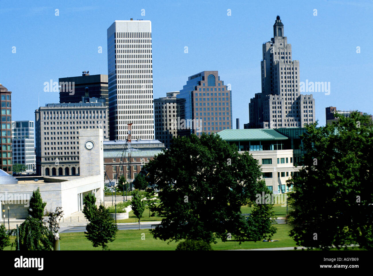 Providence Rhode Island skyline RI Stock Photo - Alamy