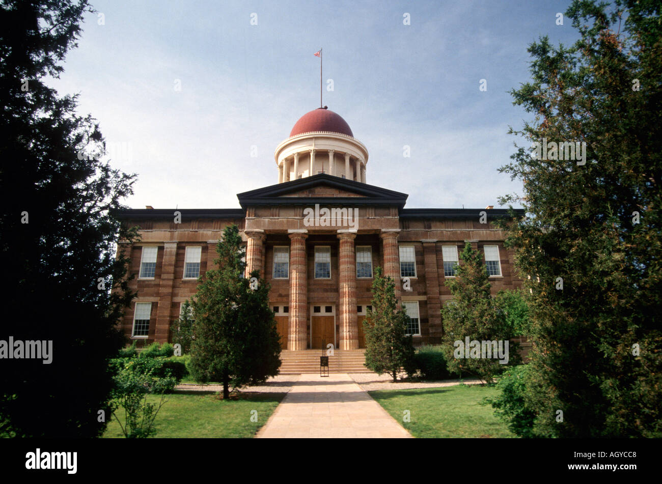 Springfield Illinois The old first State Capitol Building Stock Photo ...