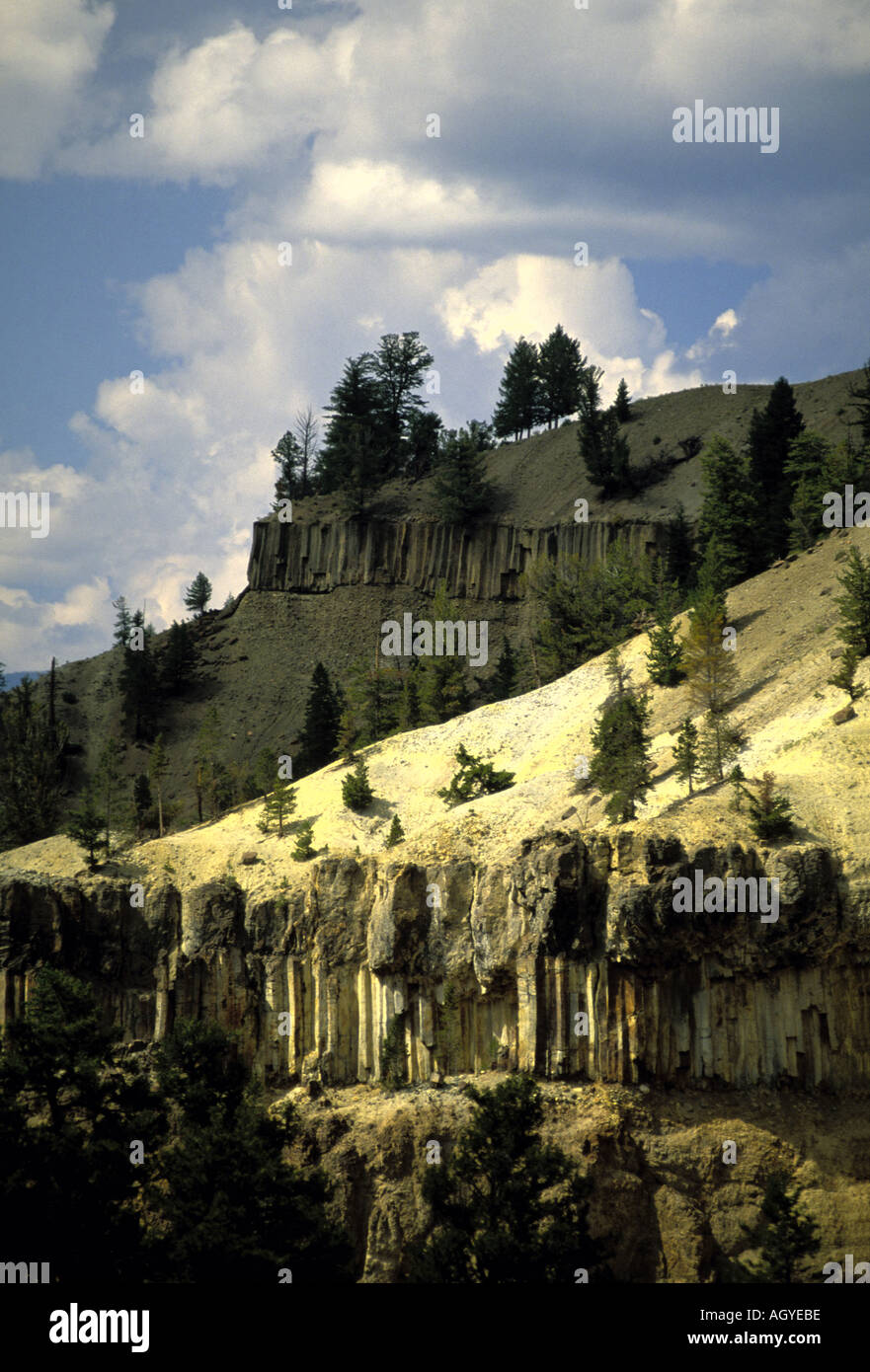 Basalt cliff yellowstone national park hi-res stock photography and ...