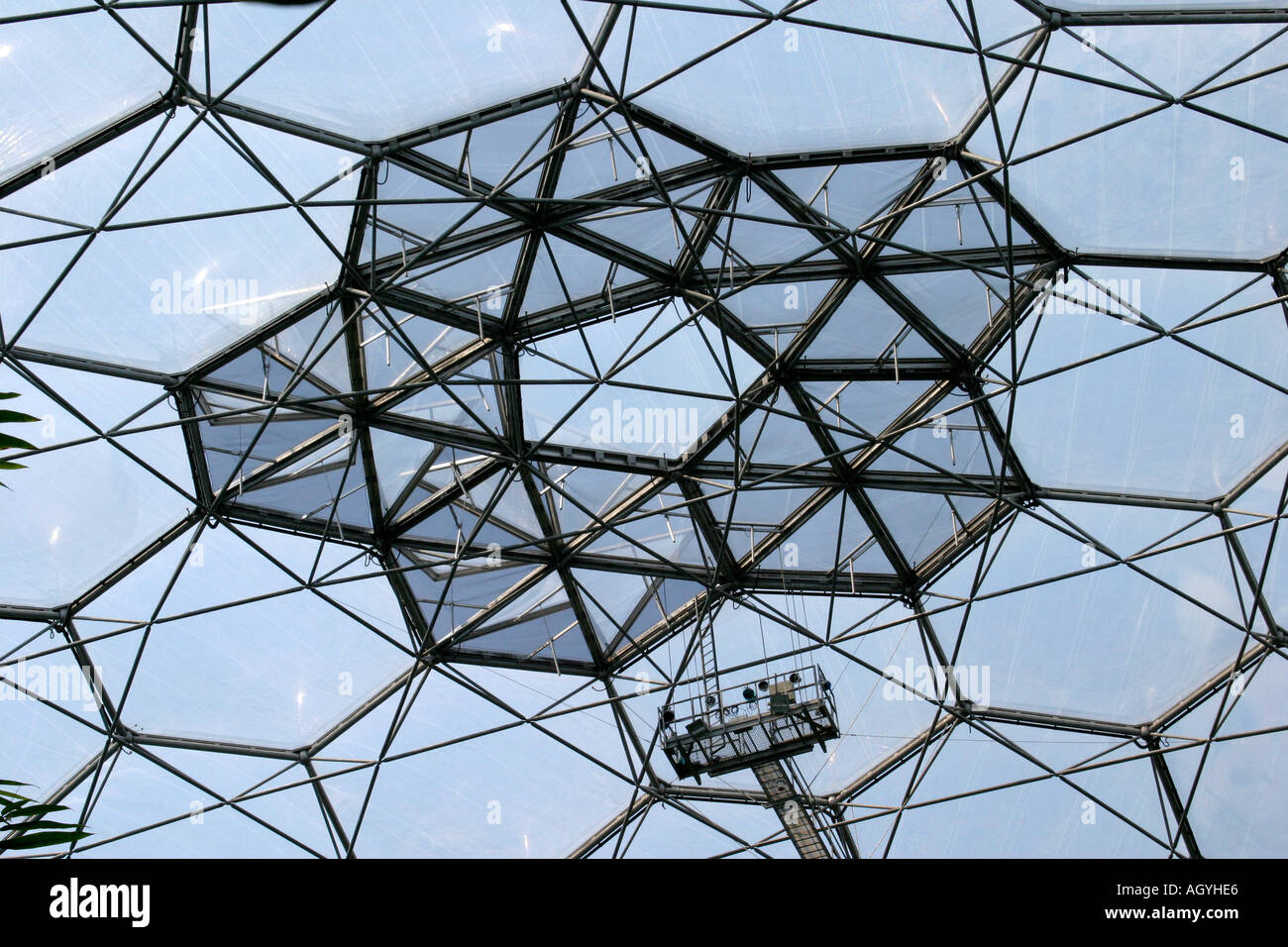 Structure detail at The Eden Project Cornwall Stock Photo - Alamy