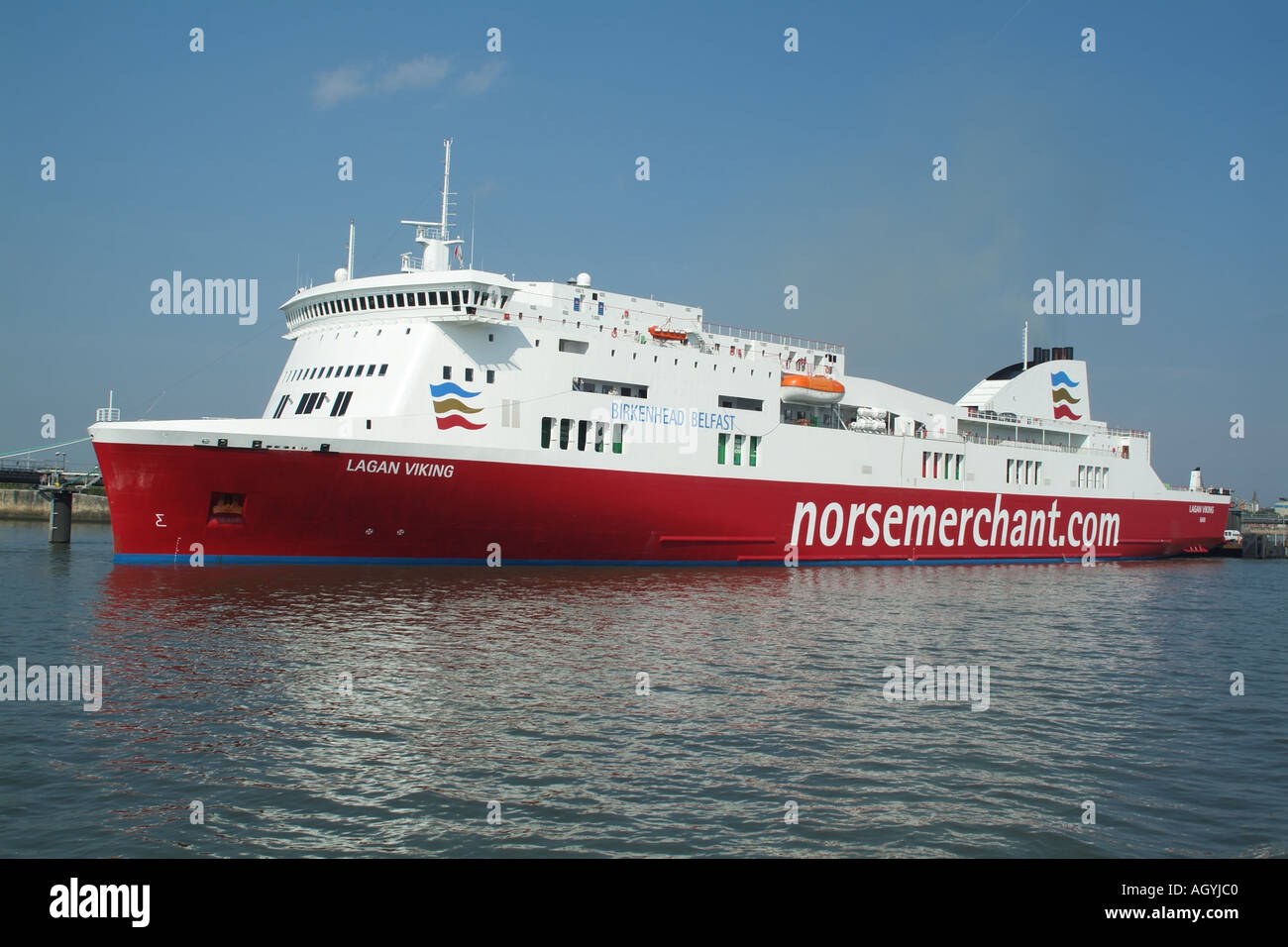 Lagan Viking RORO ship Birkenhead to Belfast service Norsemerchant ...
