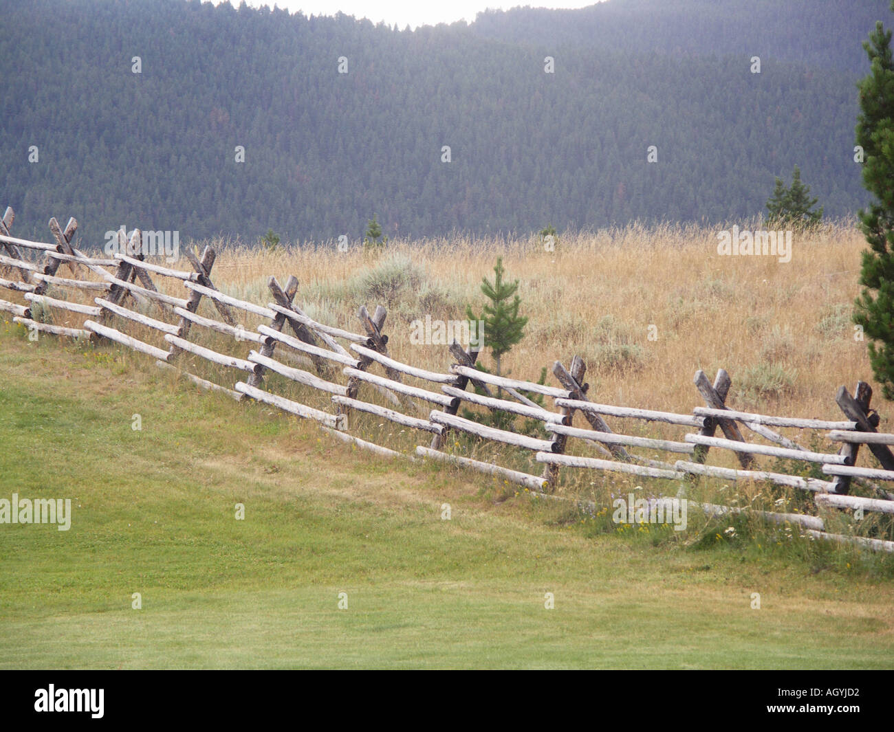 Split Rail Fence Stock Photo - Alamy