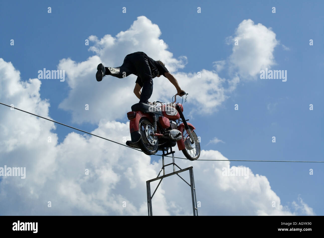 Motorcycle stunt circus hi-res stock photography and images - Alamy