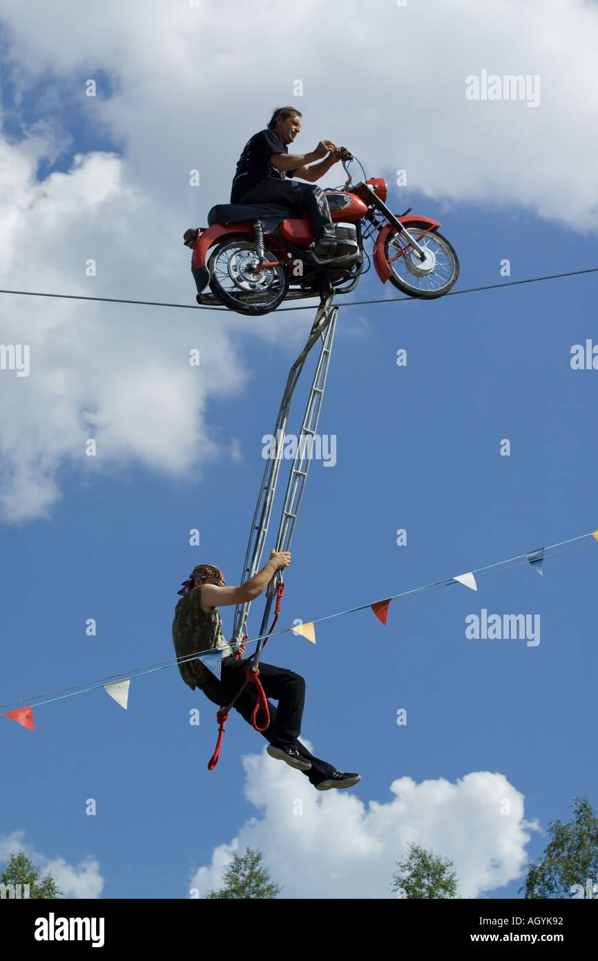 Motorcycle stunt circus hi-res stock photography and images - Alamy
