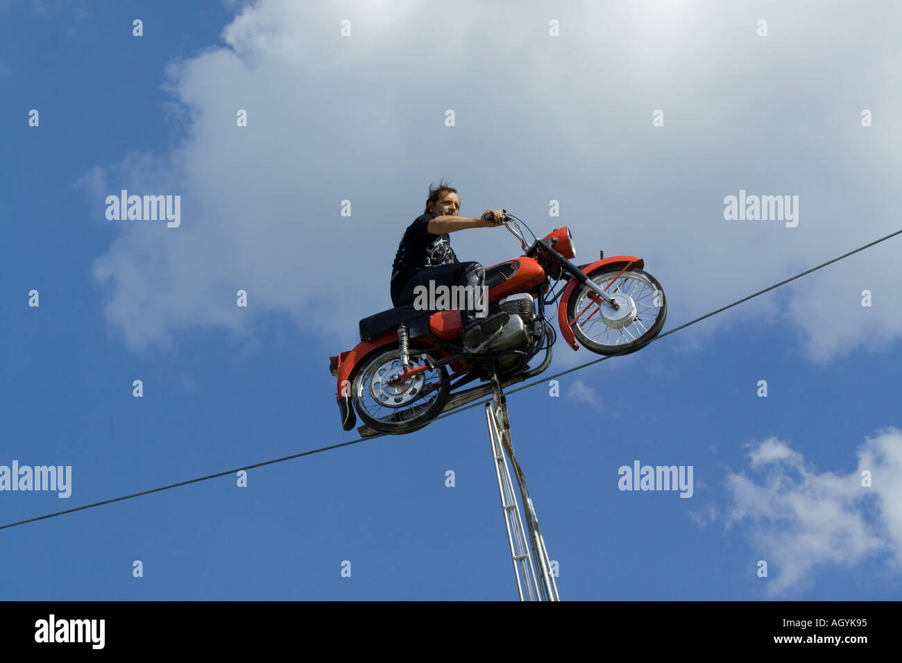 Motorcycle Stunt Circus Stock Photos & Motorcycle Stunt Circus Stock ...