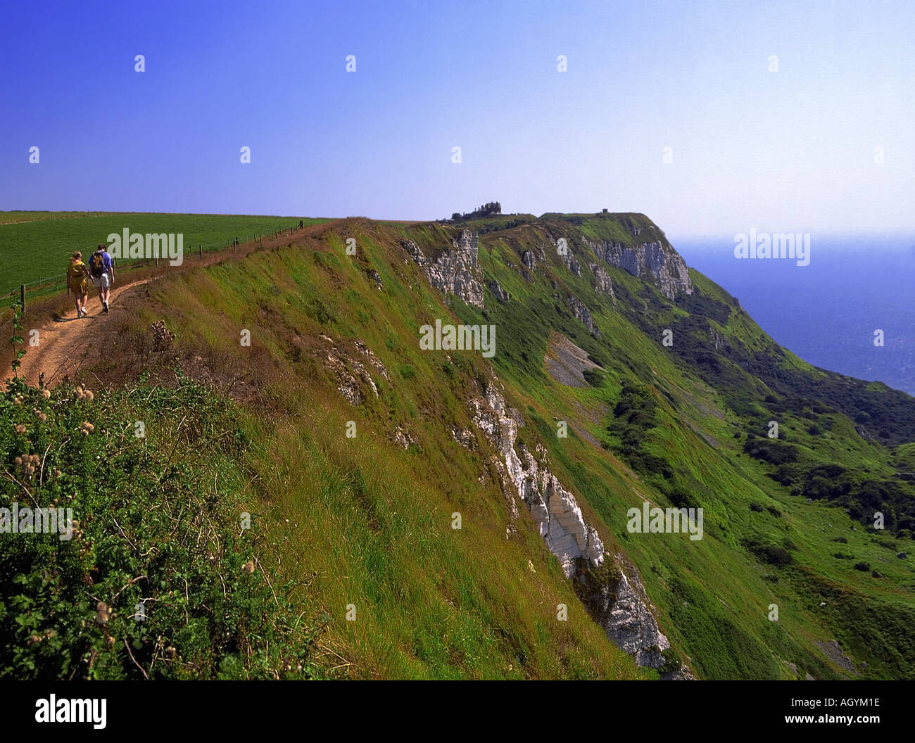 dorset coast path ringstead bay Stock Photo - Alamy