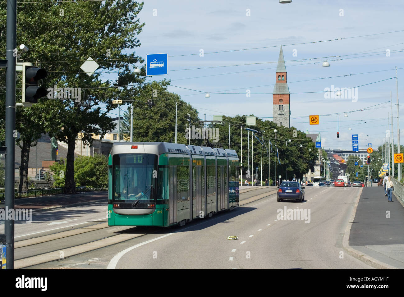 traffic scene in Helsinki Finland Stock Photo - Alamy