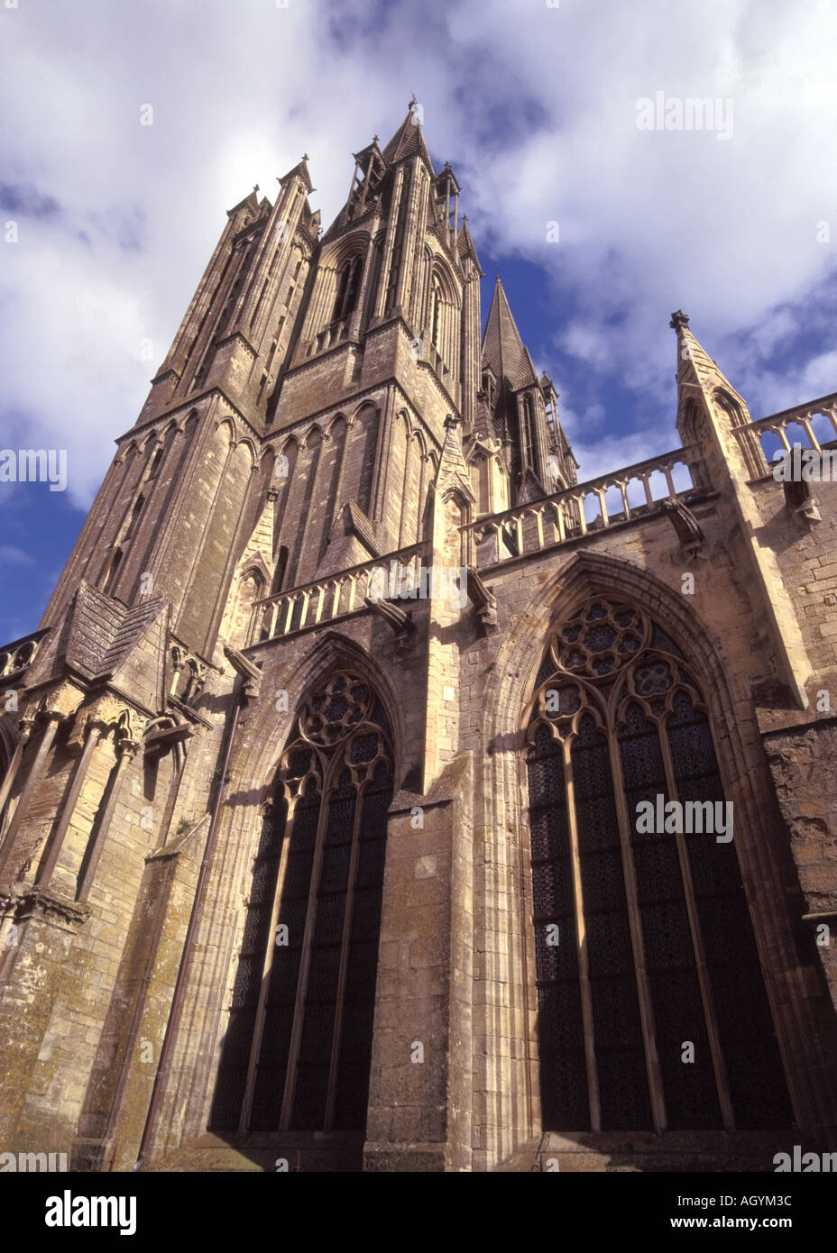 europe france normandy manche coutances cathedral Stock Photo - Alamy