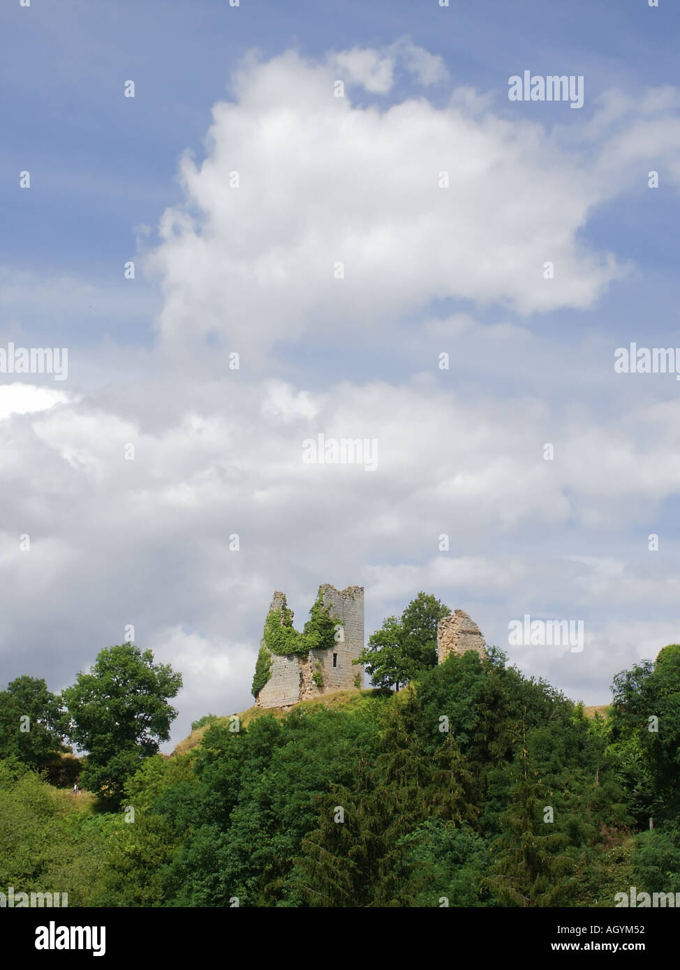 europe eu france massif central the valley of the river creuse chateau ...