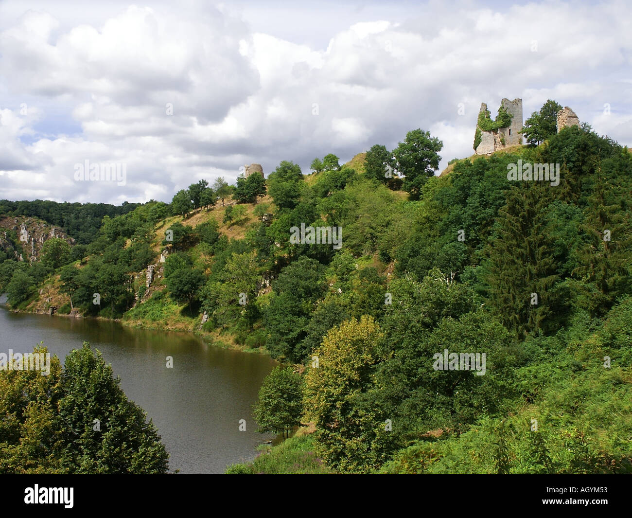 europe eu france massif central the valley of the river creuse chateau ...