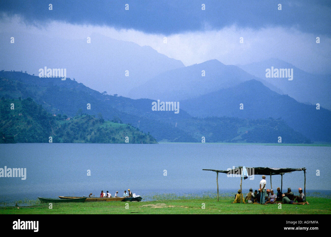 Stormy weather Pokhara Nepal Stock Photo - Alamy