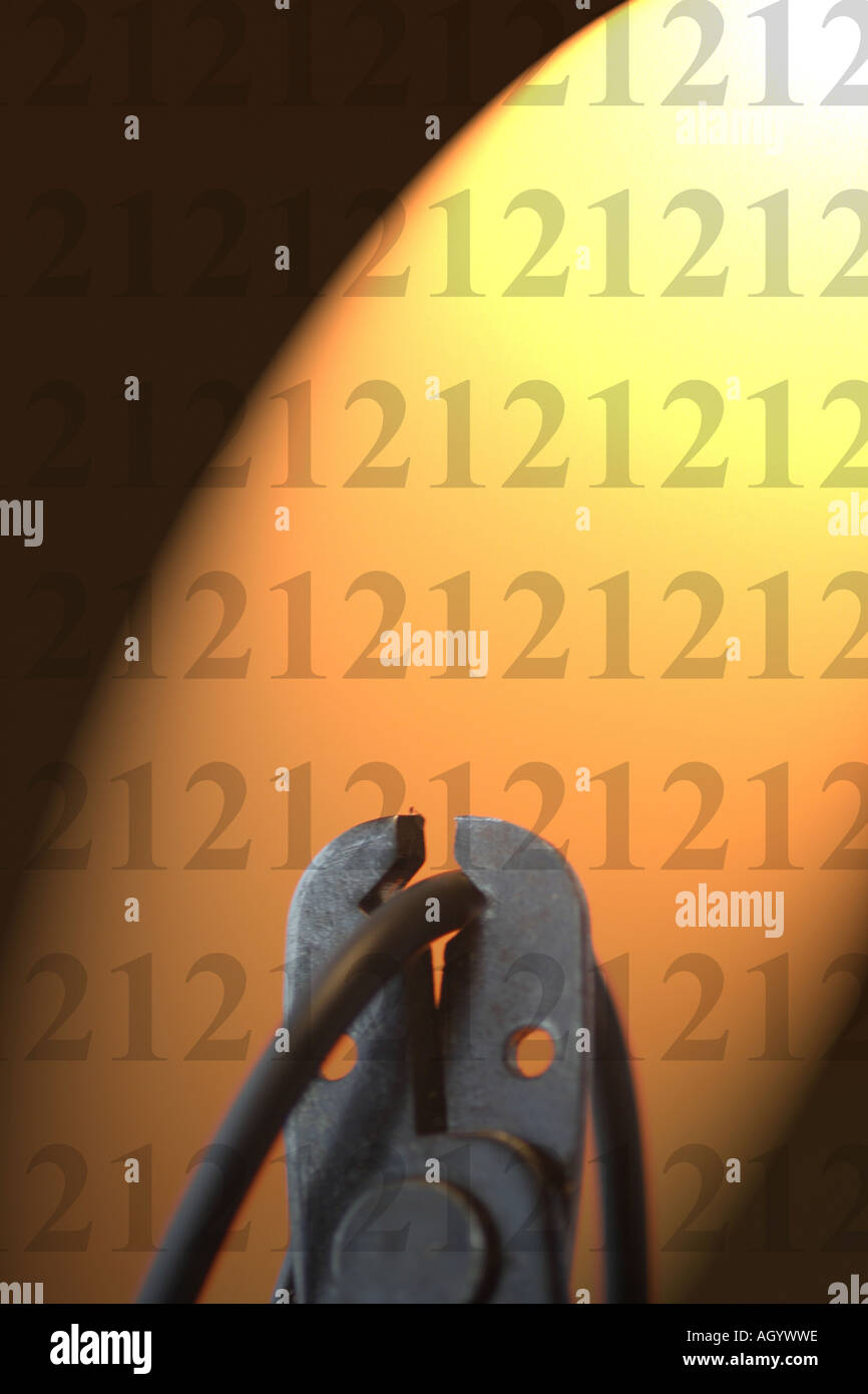 A stock photograph of a wire being cut by wire cutters Stock Photo - Alamy