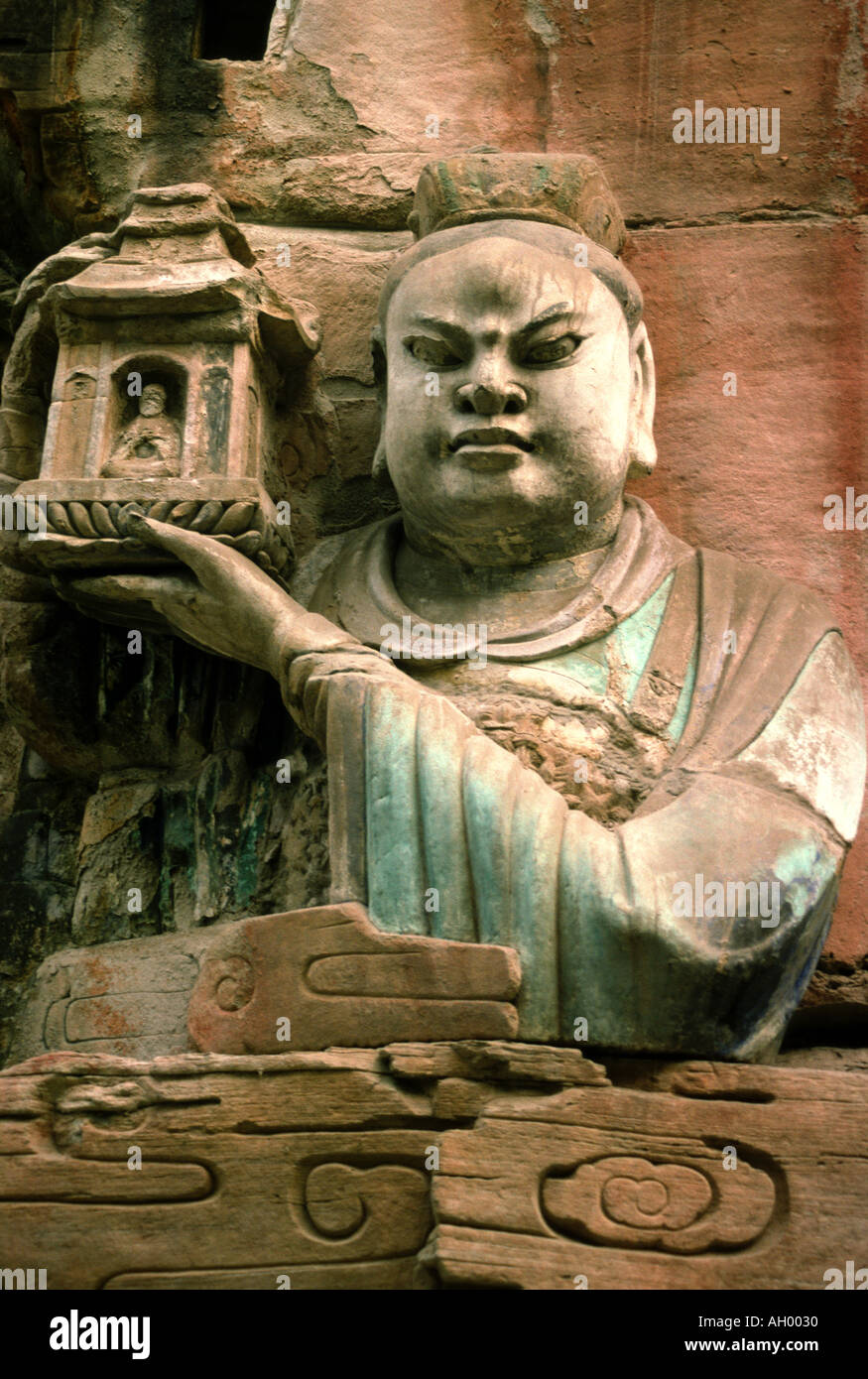 Medieval Buddhist cave art at Dazu China 4 Stock Photo - Alamy