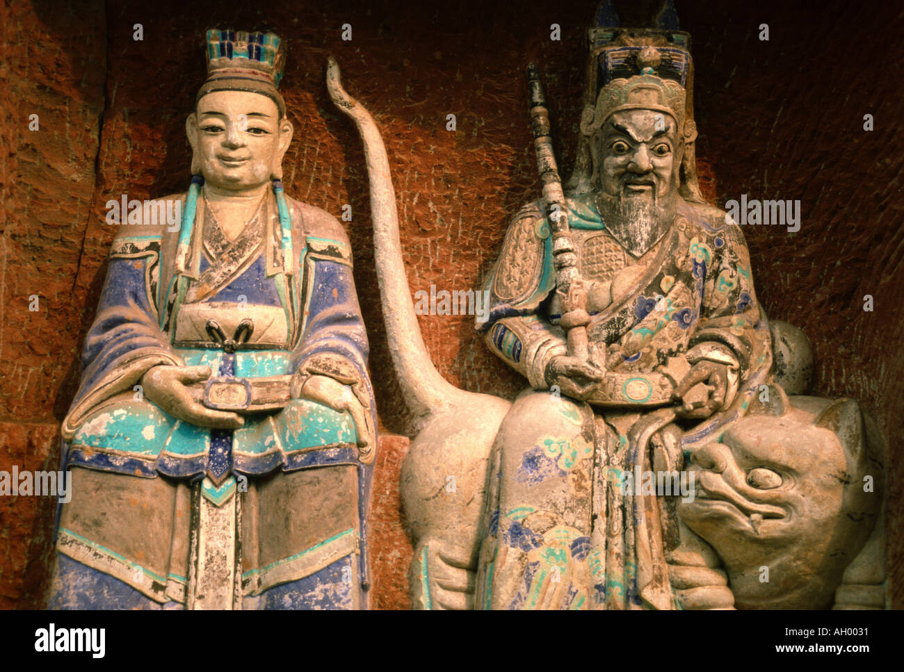Medieval Buddhist cave art at Dazu China 5 Stock Photo - Alamy