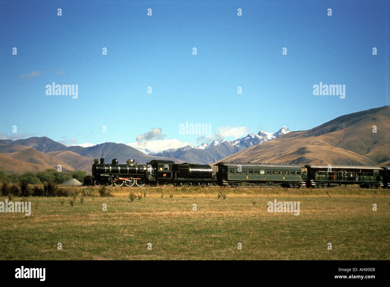 New Zealand Kingston Flyer steam train Stock Photo - Alamy