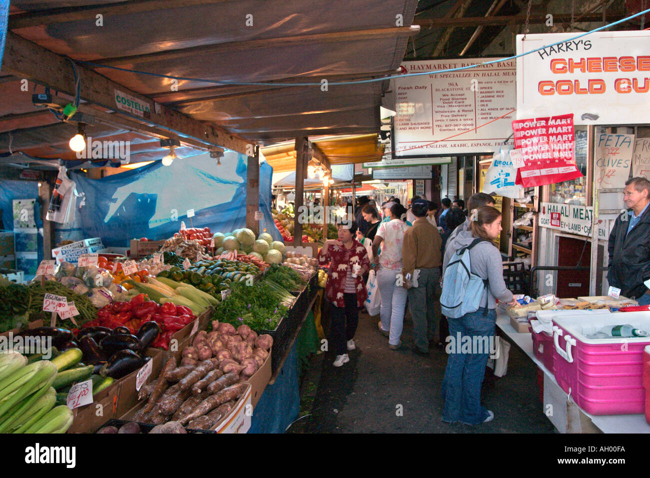 Haymarket Street Market, Boston, Massachusetts, USA Stock Photo - Alamy