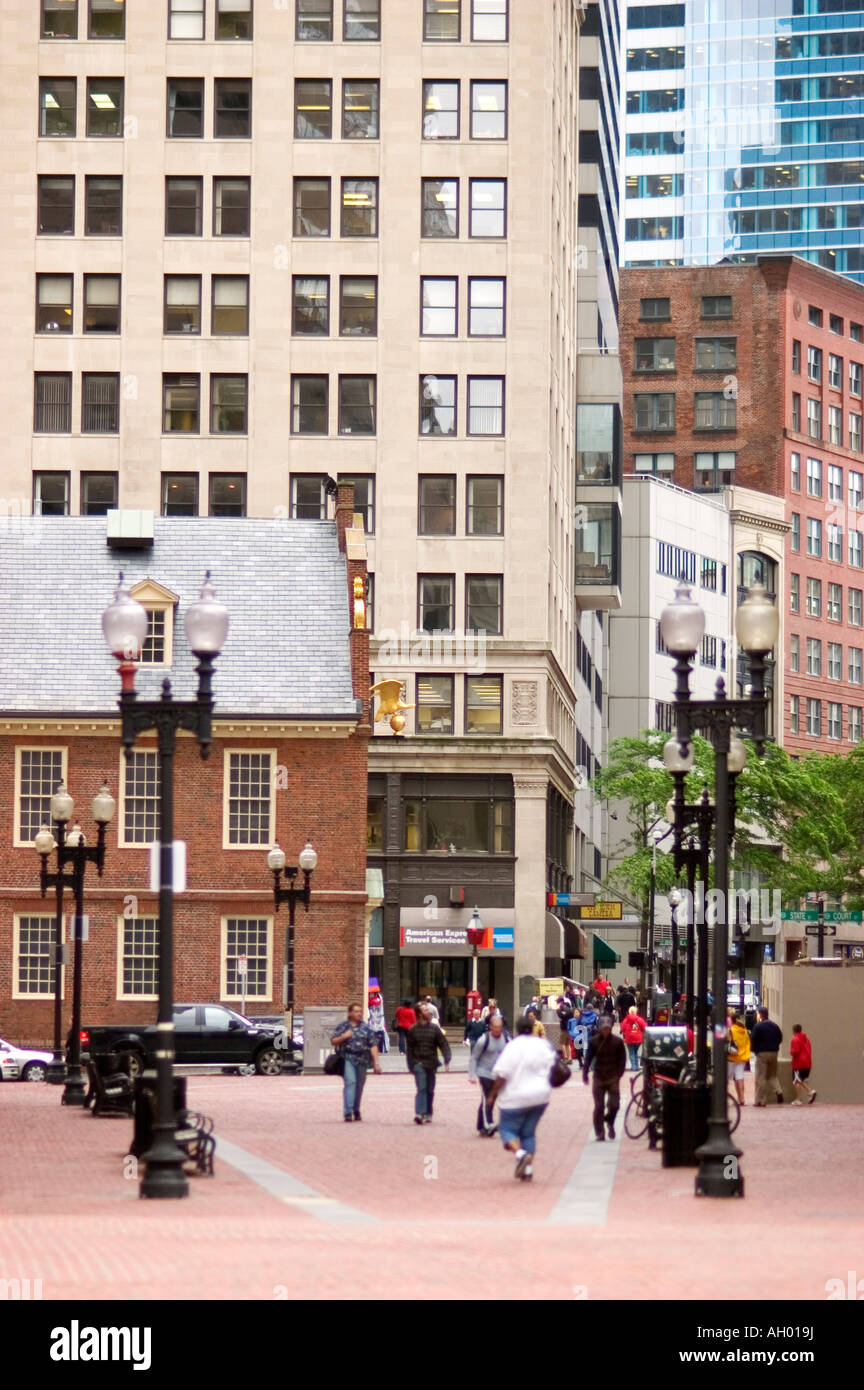 Boston street scene Stock Photo - Alamy