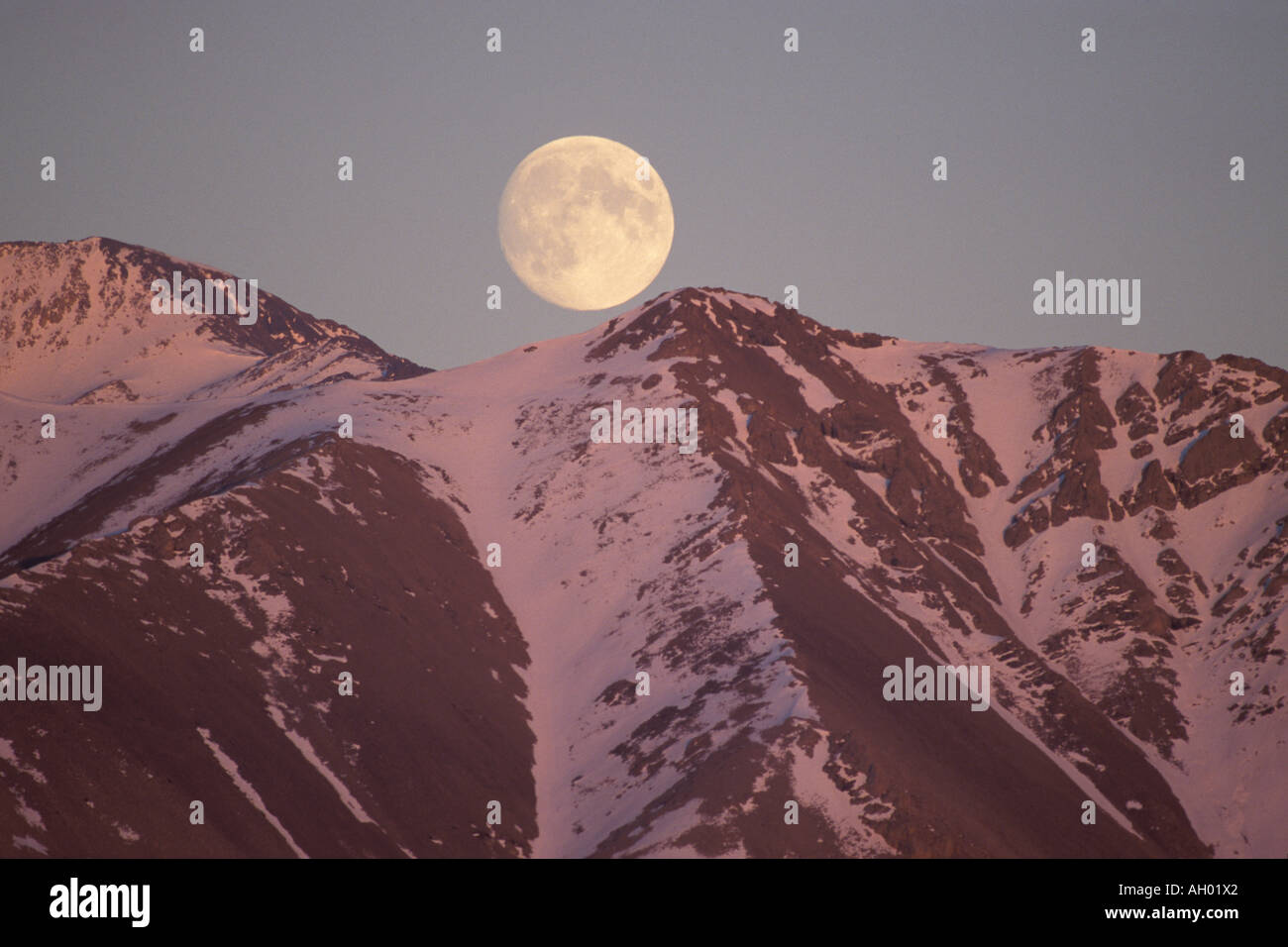 full moon over Gates of the Arctic National Park North Slope of the ...