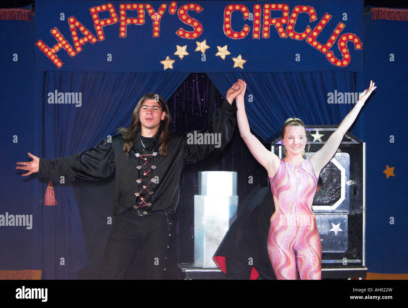 Magician Performing in a Circus Stock Photo - Alamy