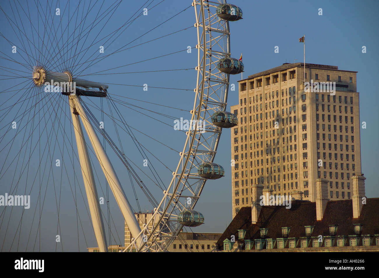 UK London London Eye The Shell Building Stock Photo - Alamy