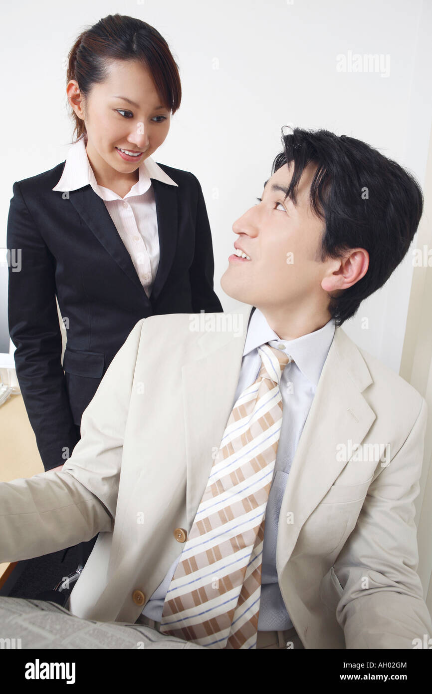 Boss and subordinate Stock Photo - Alamy