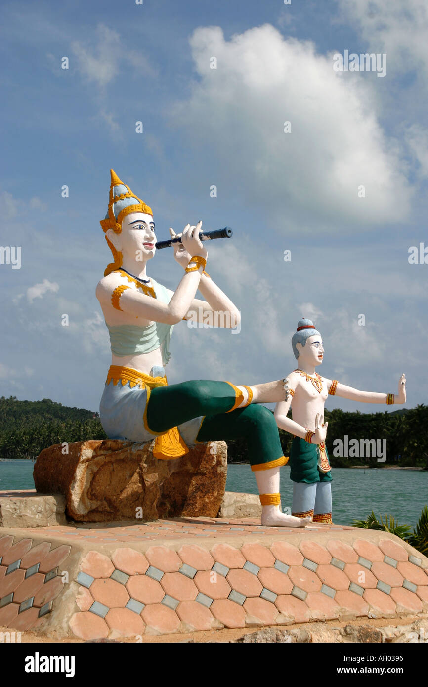 Hindu deity Krishna playing his flute at the Big Buddha complex Phra ...