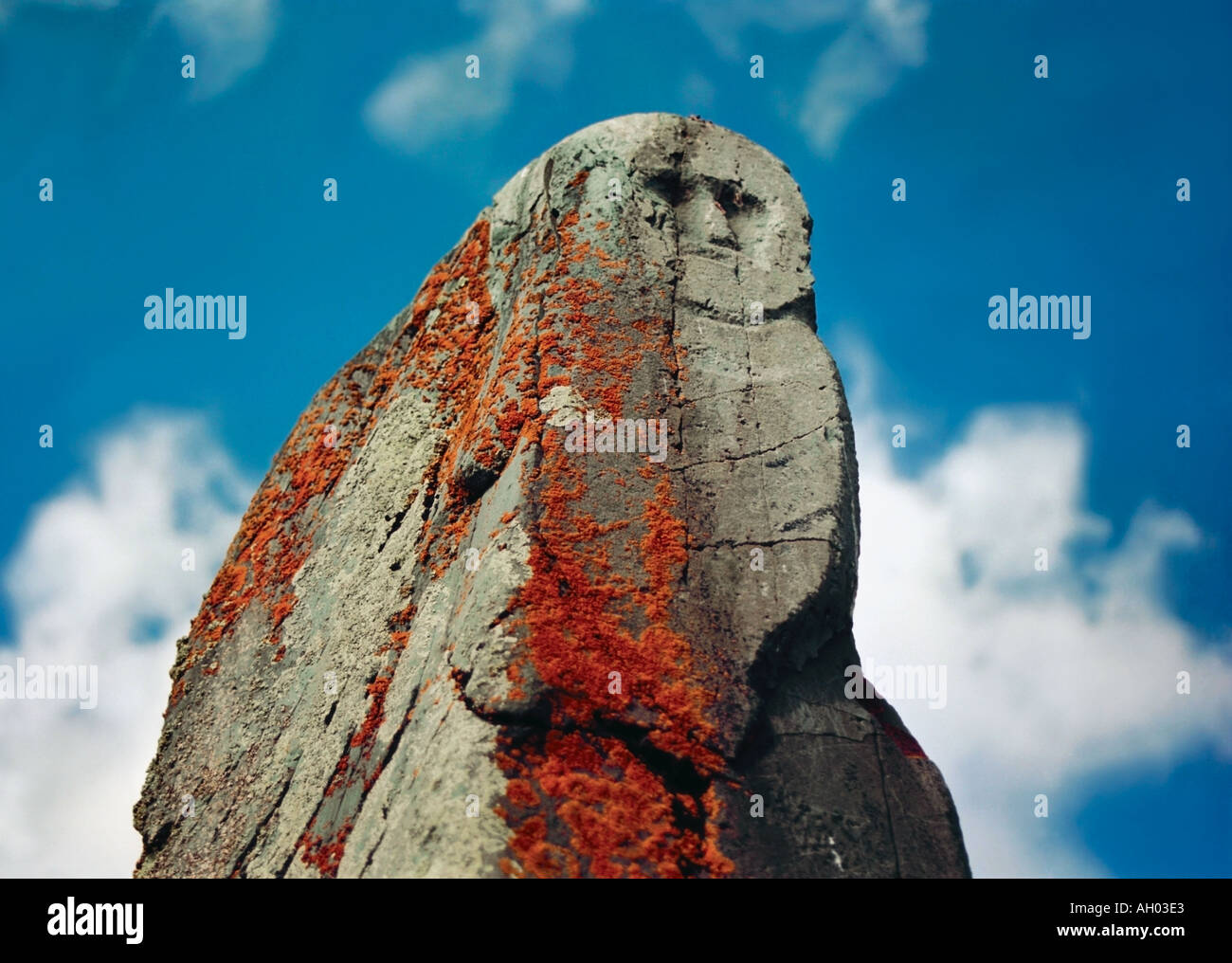 Ancient Stone Figurine of Turkic Warrior also known as Balbal or Menhir ...