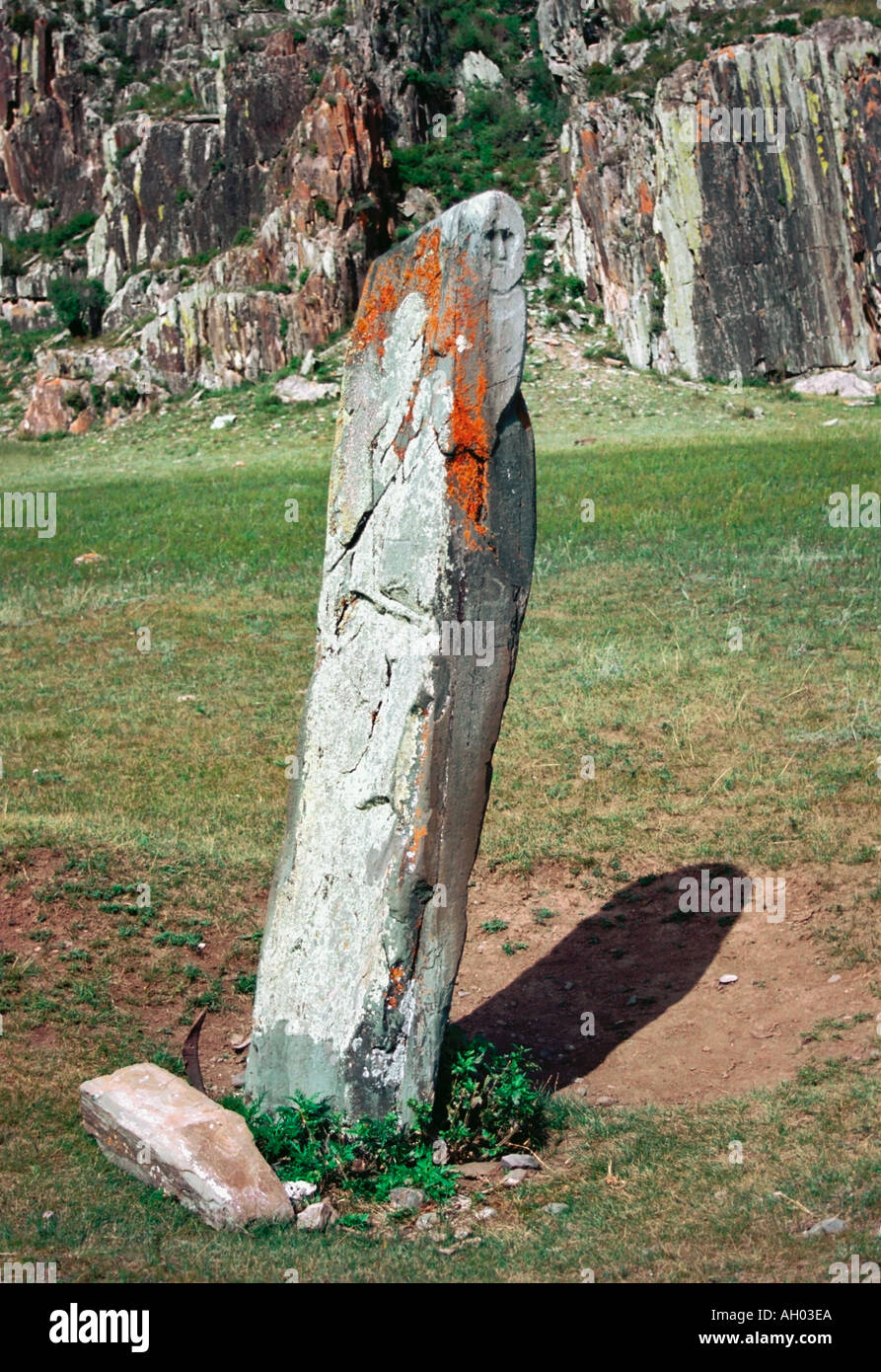 Ancient Stone Figurine of Turkic Warrior also known as Balbal or Menhir ...