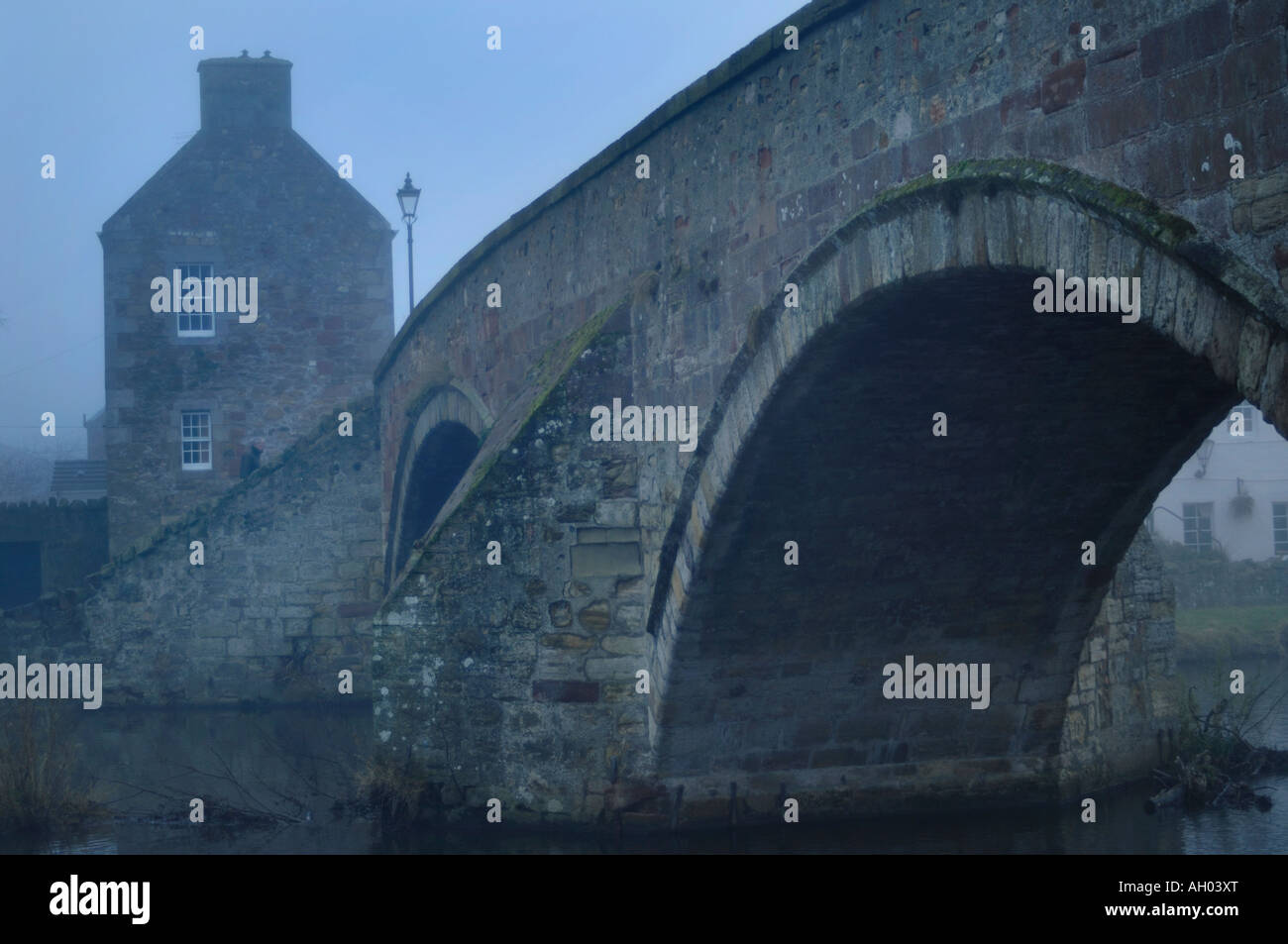 The Nungate Bridge over the River Tyne at Haddington East Lothian on a ...
