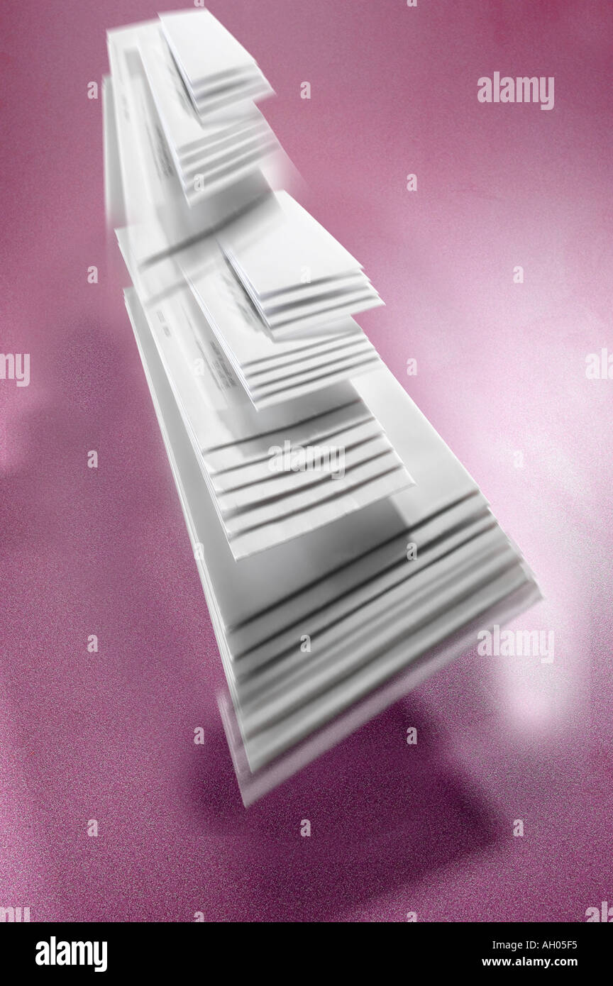 Mail Post Letter Envelopes Stacks Stock Photo - Alamy