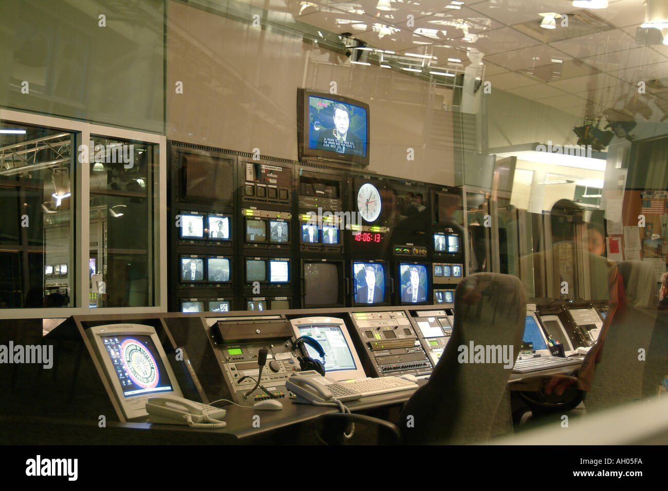 TV Control Room Stock Photo - Alamy