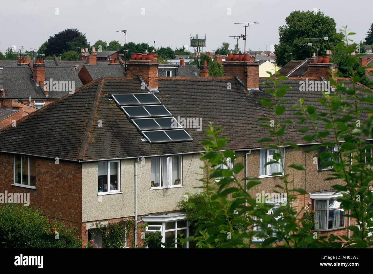 Solar panels on a house in Warwick, England, UK Stock Photo - Alamy