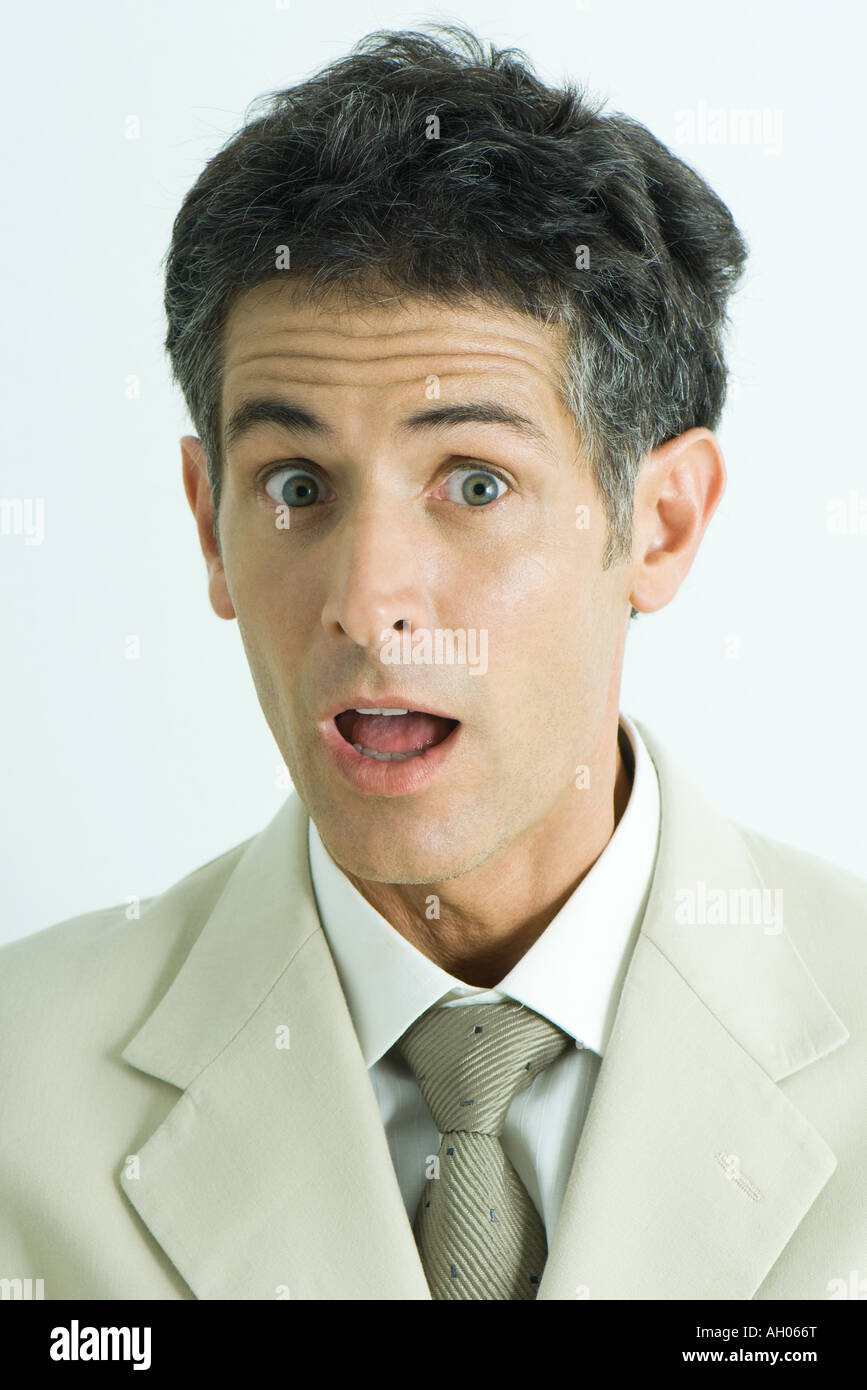 Businessman surprise man opened mouth hi-res stock photography and ...