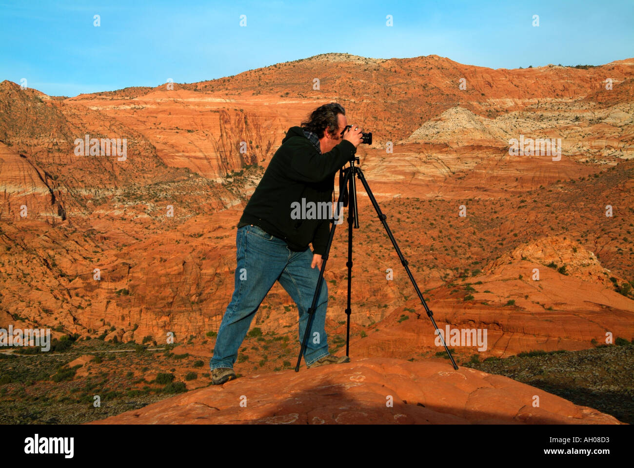 Photographer at work Stock Photo - Alamy