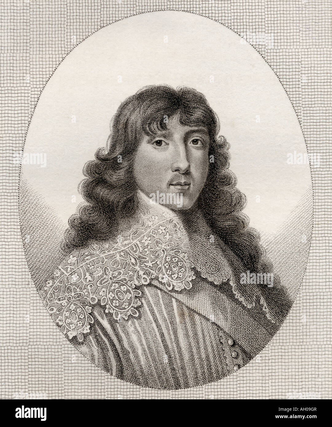 English nobleman black and white engraving portrait vertical ...