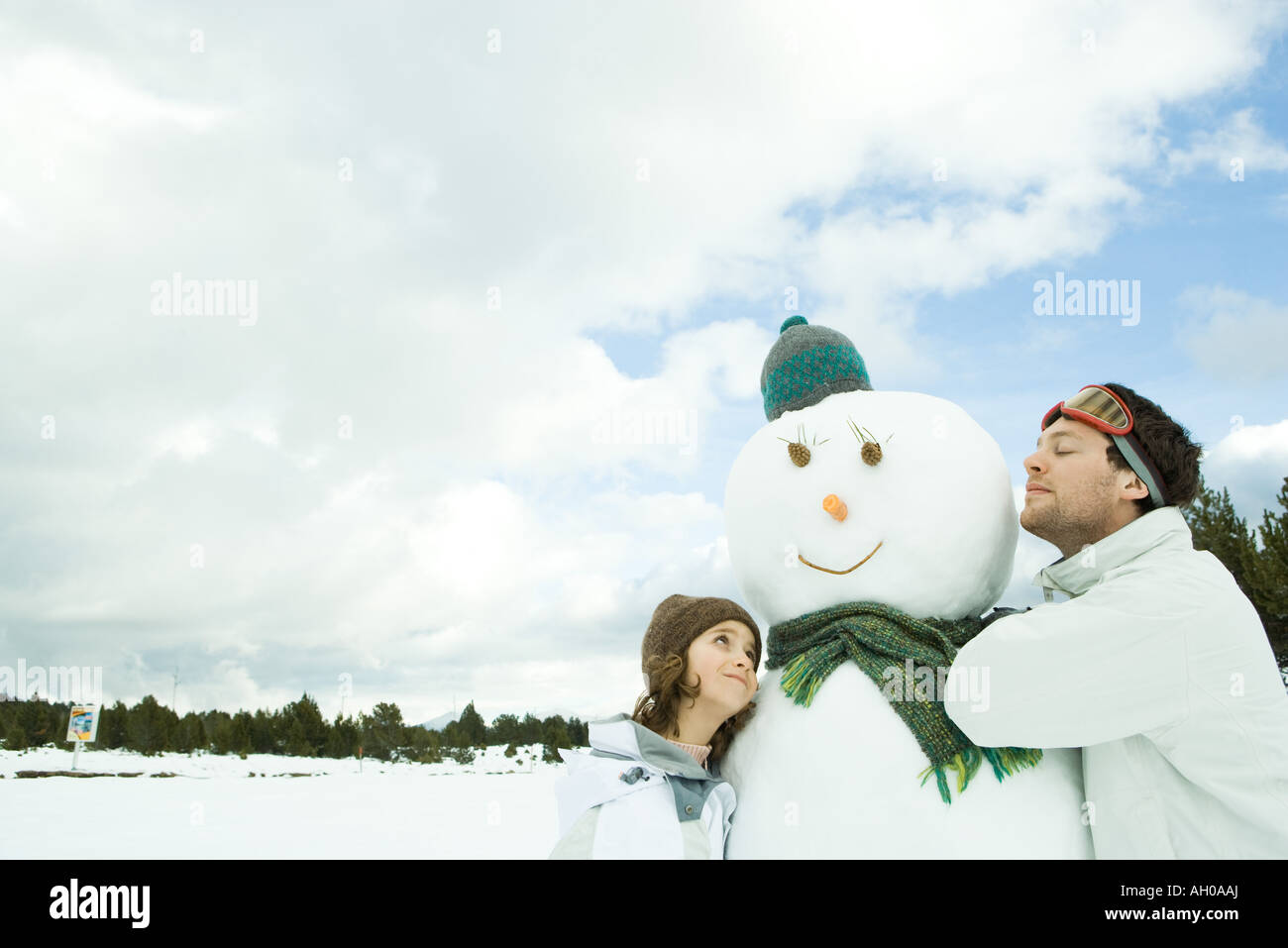 Brother and sister side by side with eyes closed hi-res stock ...
