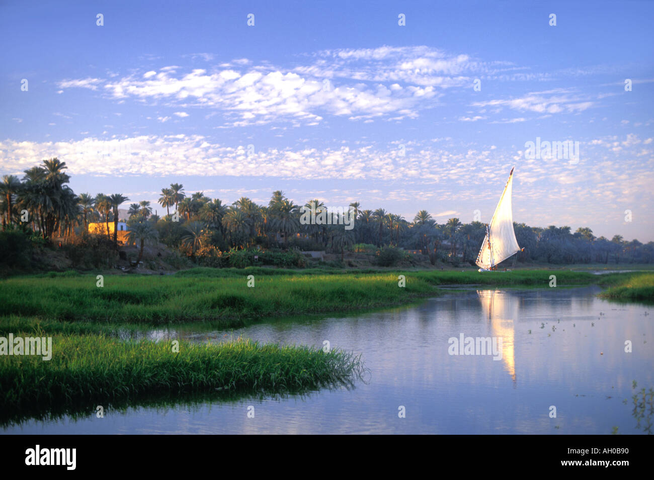 EGYPT LUXOR FELUCCA ON THE NILE Stock Photo - Alamy