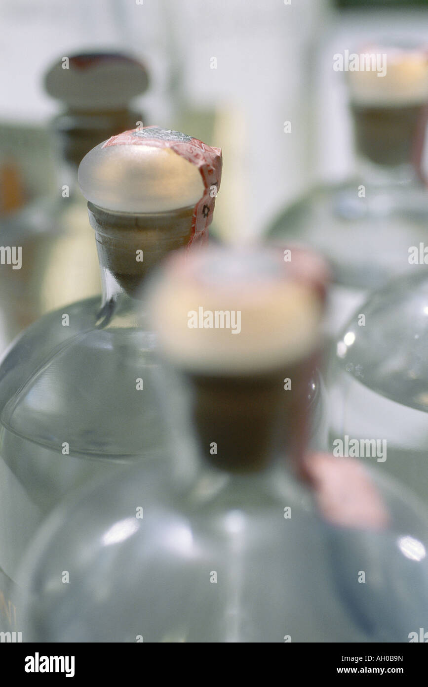 Sealed bottles, high section Stock Photo - Alamy