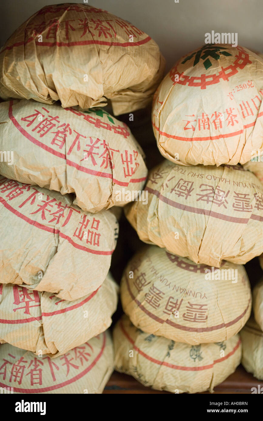 Packages of tea Stock Photo - Alamy