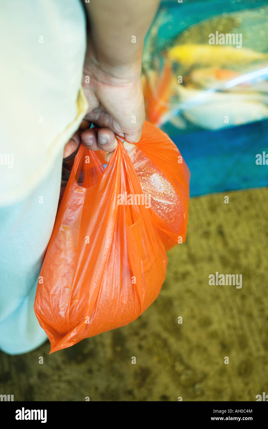 Shoppers carrying plastic bags hi-res stock photography and images - Alamy