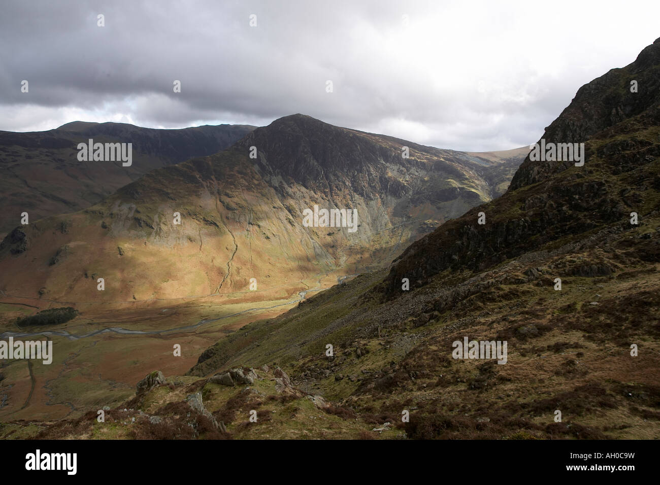 View of Warnscale bottom from Scarth gap Buttermere Lake District ...