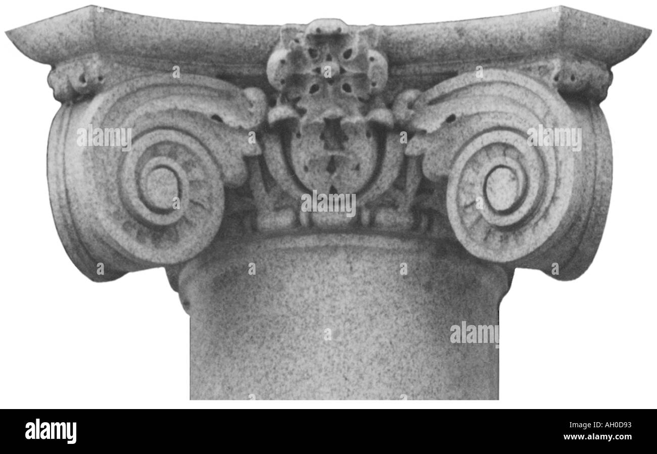 Historic Ionic capital Stock Photo - Alamy