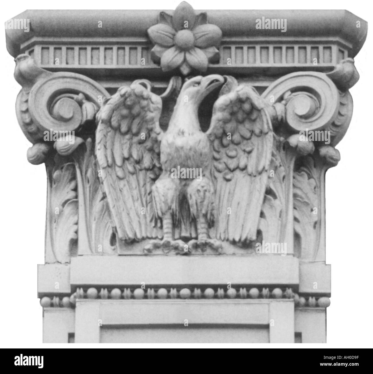 Corinthian capital with eagle motif Stock Photo - Alamy