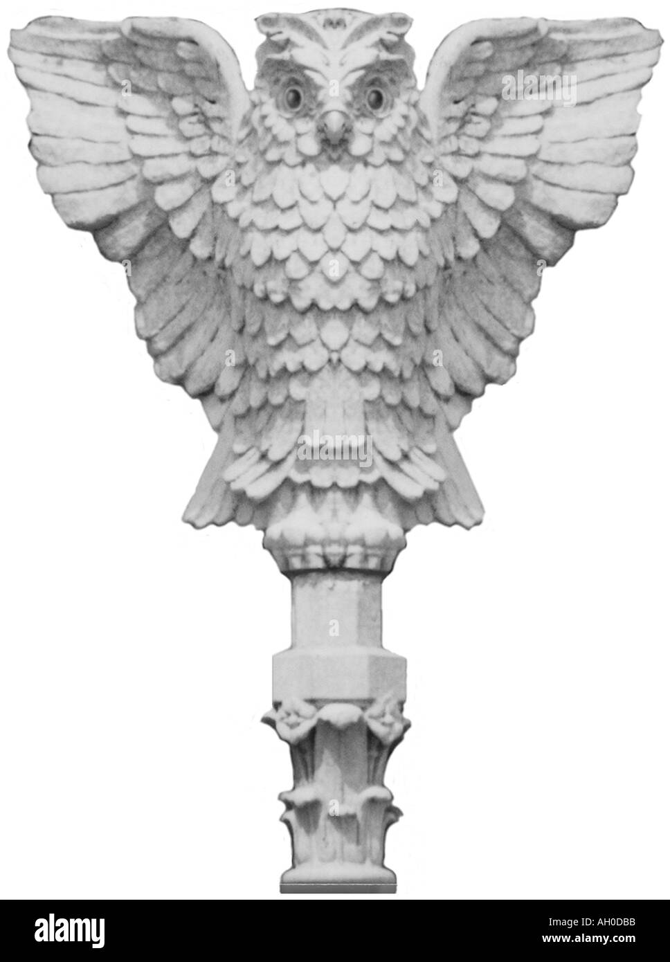 Stone carved owl gargoyle Stock Photo - Alamy